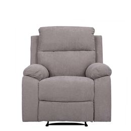 Pharao24.de Lesesessel grau mit Relax Funktion Untergestell aus Metall