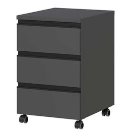 Pharao24.de Rollcontainer Schreibtischrollcontainer in Dunkelgrau Made in Germany