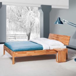 Pharao24.de Doppelbett in Kernbuchefarben Anstecktische