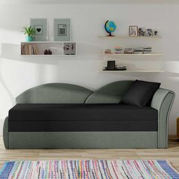 Pharao24.de Schlafsofa Liegesofa 218 cm breit aus Velours