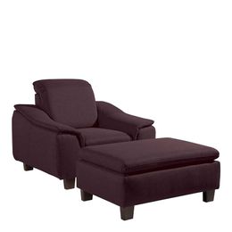 Pharao24.de Einzelsessel modern Bordeauxrot aus Flachgewebe Made in Germany