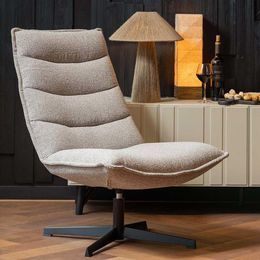 Pharao24.de Drehbarer Loft Sessel im Retrostil Sterngestell aus Metall