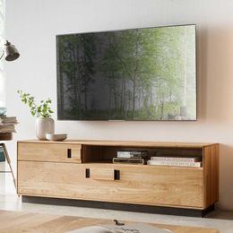 Pharao24.de Massives TV Lowboard aus Wildeiche und Eiche 155 cm breit