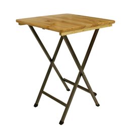 Pharao24.de Klappbarer Bartisch aus Kiefer Massivholz und Stahl Outdoor geeignet