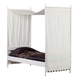 Pharao24.de Himmelbett mit Baldachin in Weiß Metall Gestell
