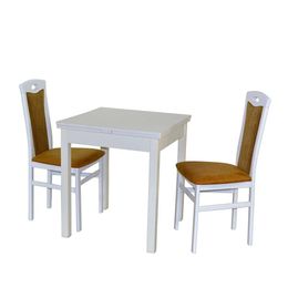 Pharao24.de Esszimmer Sitzgruppe inklusive zwei Stühle hoher Lehne (dreiteilig)
