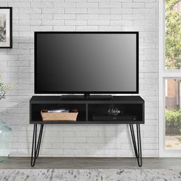 Pharao24.de TV Board mit zwei offenen Gerätefächern Hairpin Legs