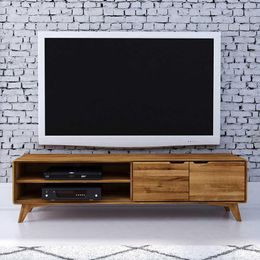Pharao24.de Fernsehlowboard aus Wildeiche Massivholz 180 cm breit