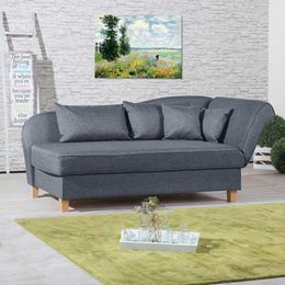 Pharao24.de Chaiselongue in Jeansblau drei Sitzplätzen