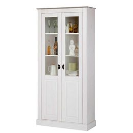 Pharao24.de Vitrine Vitrinenschrank mit Glastüren im Landhausstil