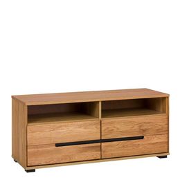Pharao24.de Unterschrank Fernseher in Eichefarben 2 Soft Close Schubladen