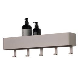 Pharao24.de Garderobenleiste Wandgarderobe mit Ablage in Taupe