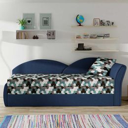 Pharao24.de Schlafsofa Liegesofa aus Velours und Webstoff