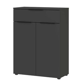Pharao24.de Badezimmer Kommode in Dunkelgrau 71 cm breit 95 cm hoch