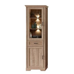 Pharao24.de Vitrinenschrank mit LED Beleuchtung Landhausstil