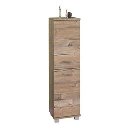 Pharao24.de Bad Seitenschrank im Dekor Fichte Grau modern