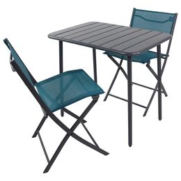Pharao24.de Balkonmöbel Set Gartenmöbelset Stühle klappbar dreiteilig (dreiteilig)