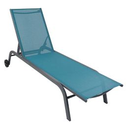 Pharao24.de Gartenliege Sonnenliege mit Rollen mit Armlehne