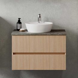 Pharao24.de Waschbeckenunterschrank Badunterschrank mit Soft Close und zwei Schubladen
