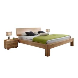 Pharao24.de Ehebett aus Kernbuche Massivholz mit Nachtkommoden (dreiteilig)