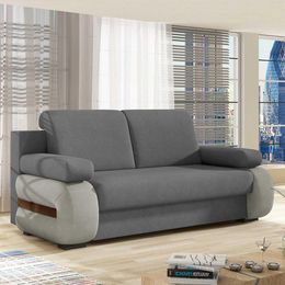 Pharao24.de Schlafsofa Zweisitzer Schlafsofa aus Samt 38 cm Sitzhöhe