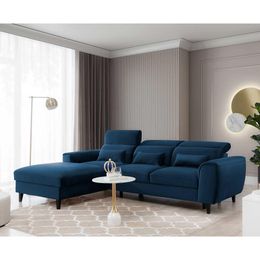 Pharao24.de Ecksofa Sofa mit Schlaffunktion und Bettkasten