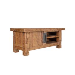 Pharao24.de TV Board aus Teak Massivholz rustikal