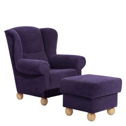Pharao24.de TV Sessel Landhaus in Violett Buchefarben