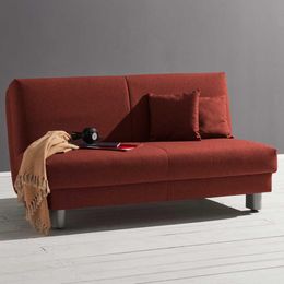 Pharao24.de Couchbett in Dunkelrot Faltmechanik