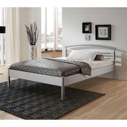 Pharao24.de Futonbett mit 4-Fuß-Gestell Silber