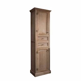 Pharao24.de Bad Hochschrank aus Eiche Bianco 210 cm hoch