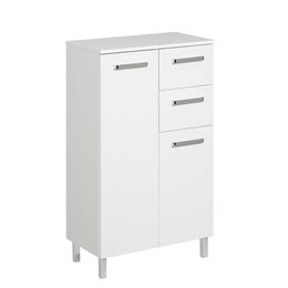 Pharao24.de Badschrank Badezimmerschrank mit Metallgriffen und Drehtür