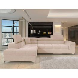 Pharao24.de Sofaecke Ecksofa mit Schlaffunktion und Bettkasten