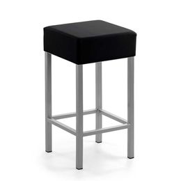 Pharao24.de Webstoff Barhocker in Schwarz quadratisch