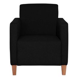 Pharao24.de Einzelsessel schwarz modern aus Flachgewebe Made in Germany