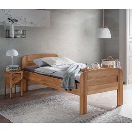 Pharao24.de Einzelbettgestell Bettrahmen 80 cm hoch und 68 cm Fußteil