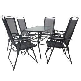 Pharao24.de Gartenmöbelset Gartensitzgruppe klappbar siebenteilig (siebenteilig)