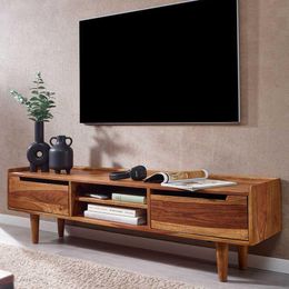 Pharao24.de Flachstrecke Wohnzimmer aus Sheesham Massivholz 145 cm breit