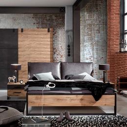 Pharao24.de Doppelbettgestell Loft Stil Made in Germany 100 cm hoch