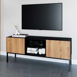 Pharao24.de TV Lowboard Fernsehtisch mit Türen in modernem Design