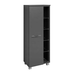 Pharao24.de Badschrank in Graphit Grau mit offenen Fächern