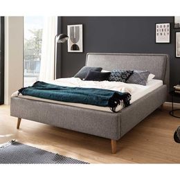 Pharao24.de Gepolstertes Bett im Skandi Design 50 cm Einstiegshöhe