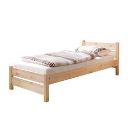 Pharao24.de Einzelbett in Kieferfarben Kiefer