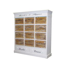 Pharao24.de Shabby Highboard mit Körben Schuhe