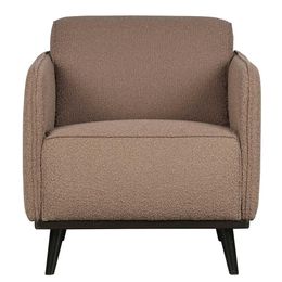 Pharao24.de Sessel in Hellbraun Stoff modern