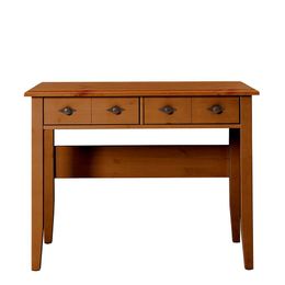 Pharao24.de Home Office Tisch Kiefer in Bernsteinfarben Landhausstil