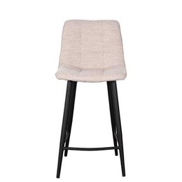 Pharao24.de Barhocker aus Metall Boucle Stoff (2er Set)