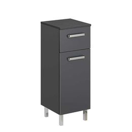 Pharao24.de Badschrank mit zwei Schubladen Metallgriffen