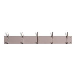 Pharao24.de Garderobenleiste aus Stahl Taupe pulverbeschichtet