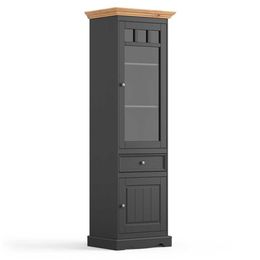 Pharao24.de Standvitrine massiv aus Kiefer Massivholz Landhaus Stil